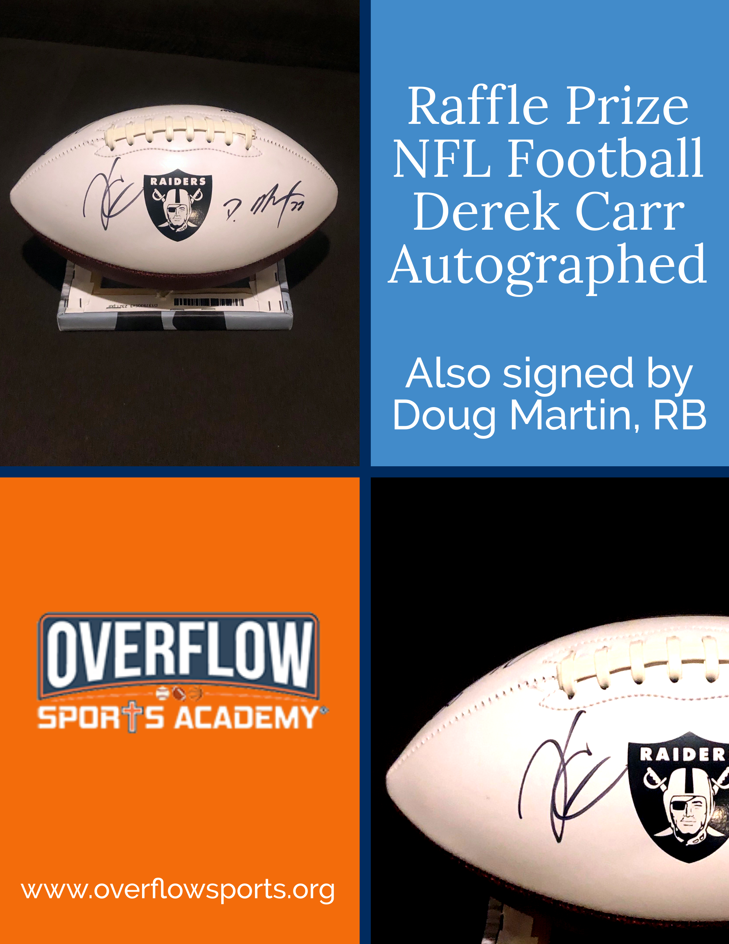 Autograph Football > Derek Carr #4 | Raffle Ticket $5.00 - Overflow ...